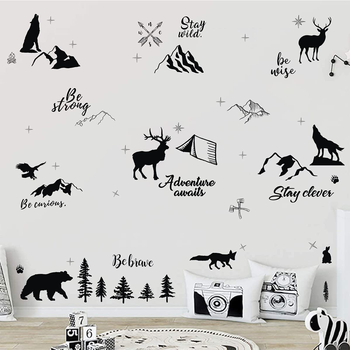 Snapklik.com : Inspirational Quote Woodland Wall Decal,Mountain Forest ...