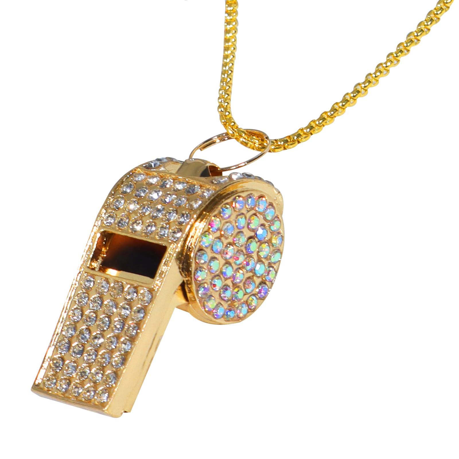 Amazon.com: Gold Whistle with Detachable Case and Chain for Coaches ...