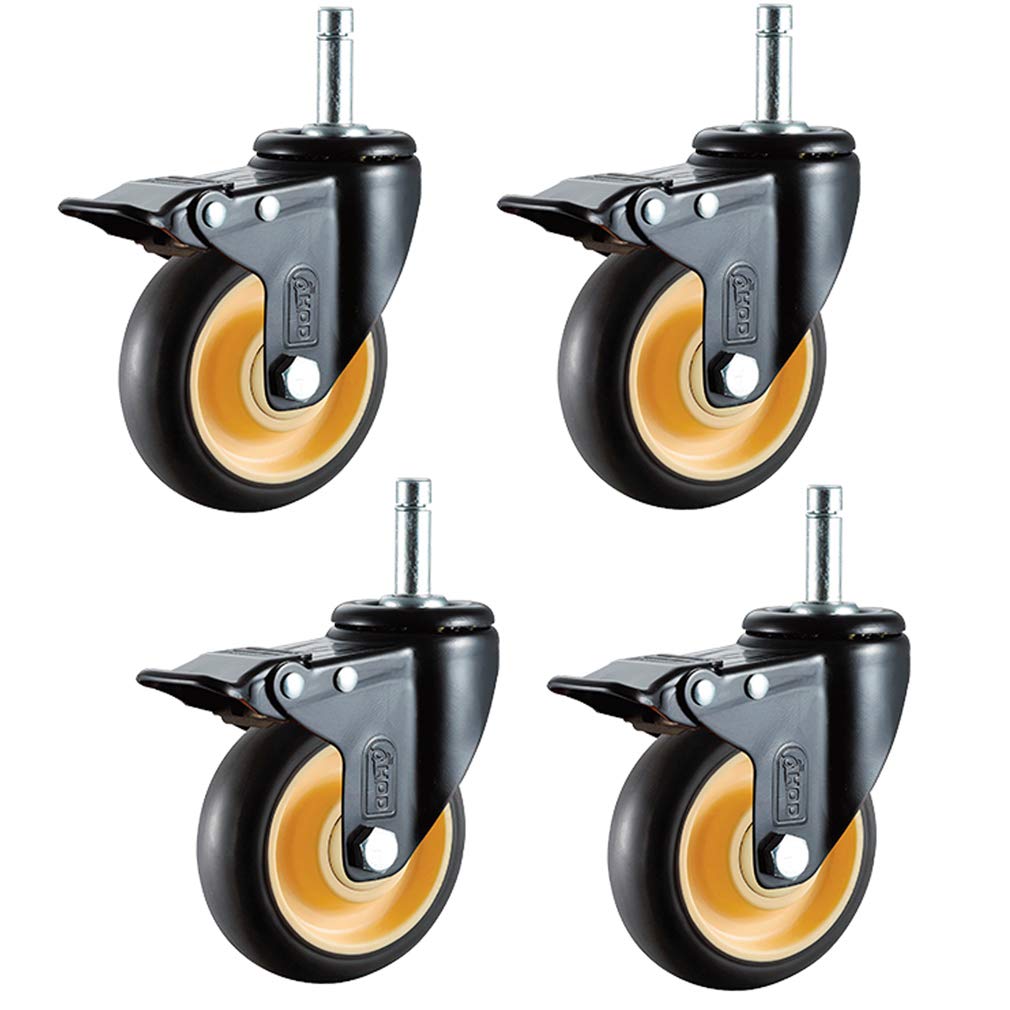 4X Caster Wheels,Trolley Furniture Caster,Plug-in Mounting Rod,Heavy ...