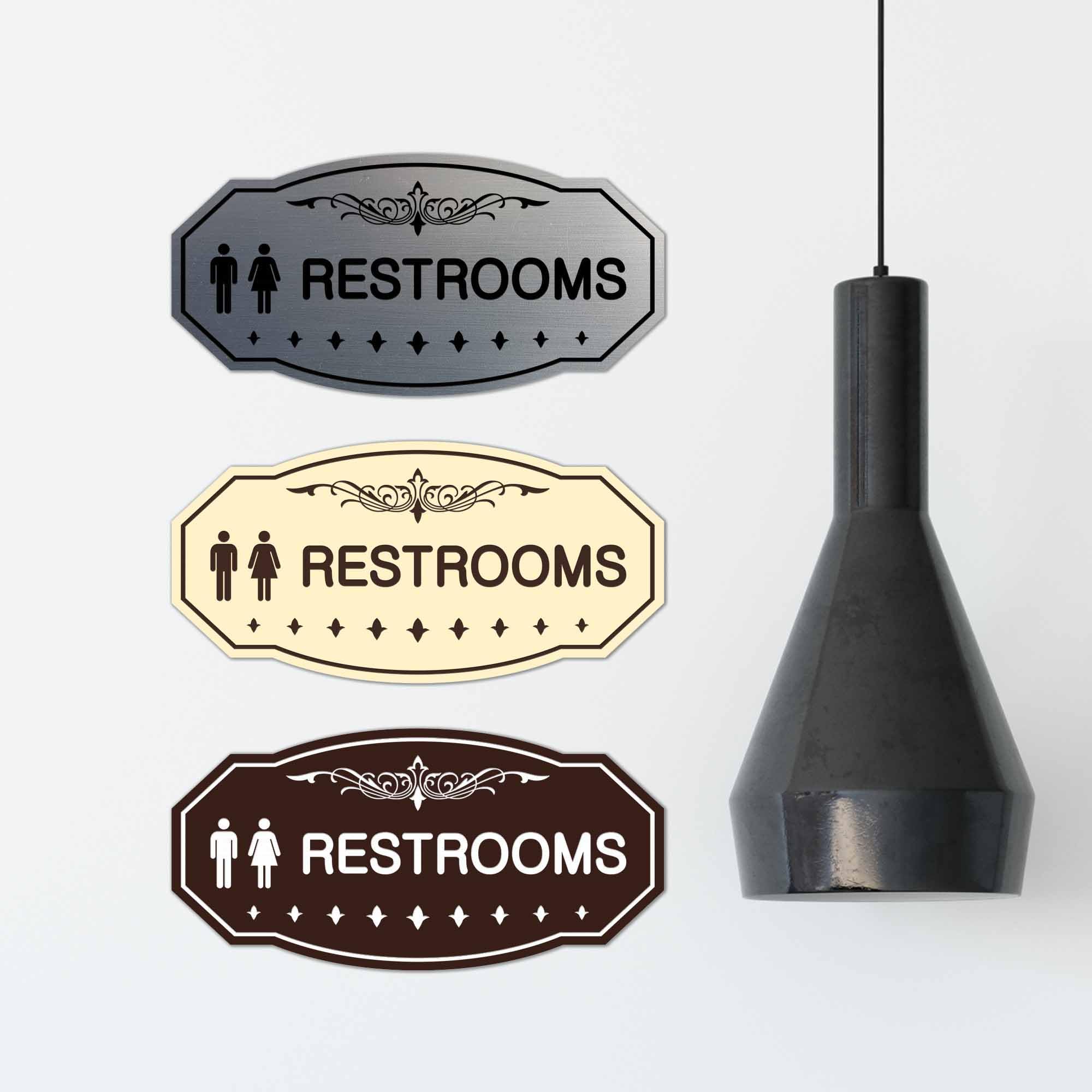 Victorian Restroom Signs