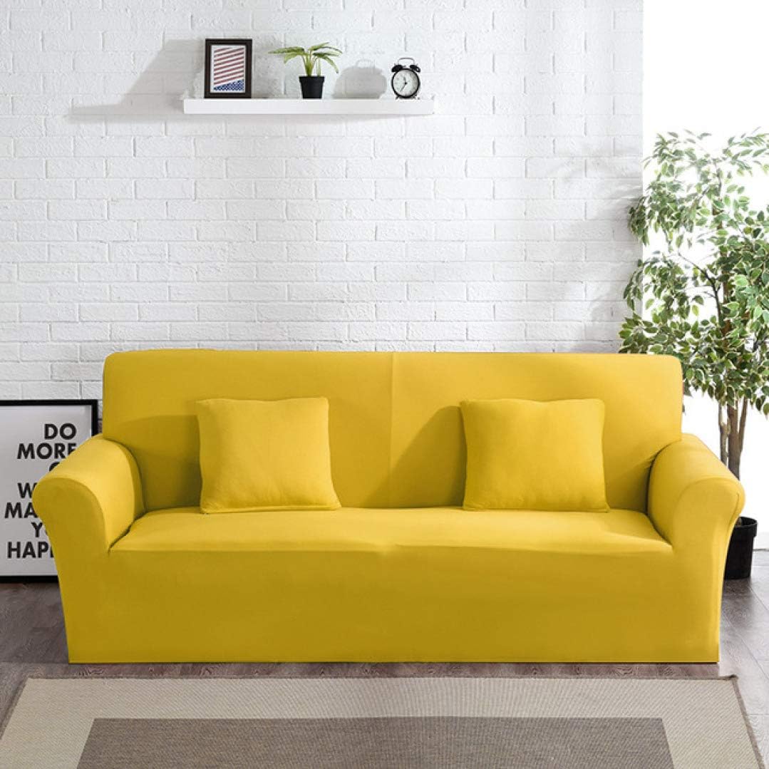 Amazon.com: BERTERI Yellow Sofa Cover Anti-Dirty Armchair Protector ...