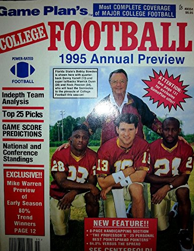 1995 GamePlan College Football Magazine: Annual Preview: GamePlan ...