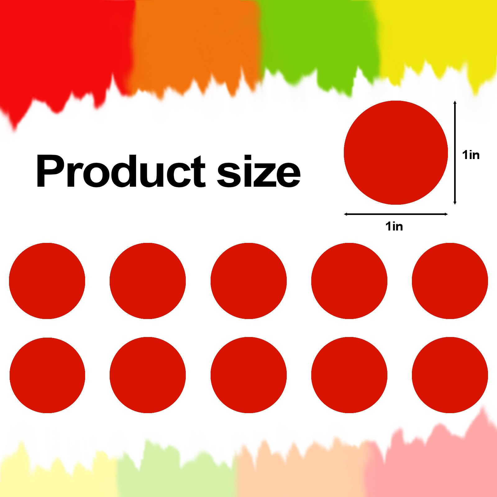 Snapklik.com : 1 Inch Dot Stickers 700 PCS Round Circle Stickers,Color ...