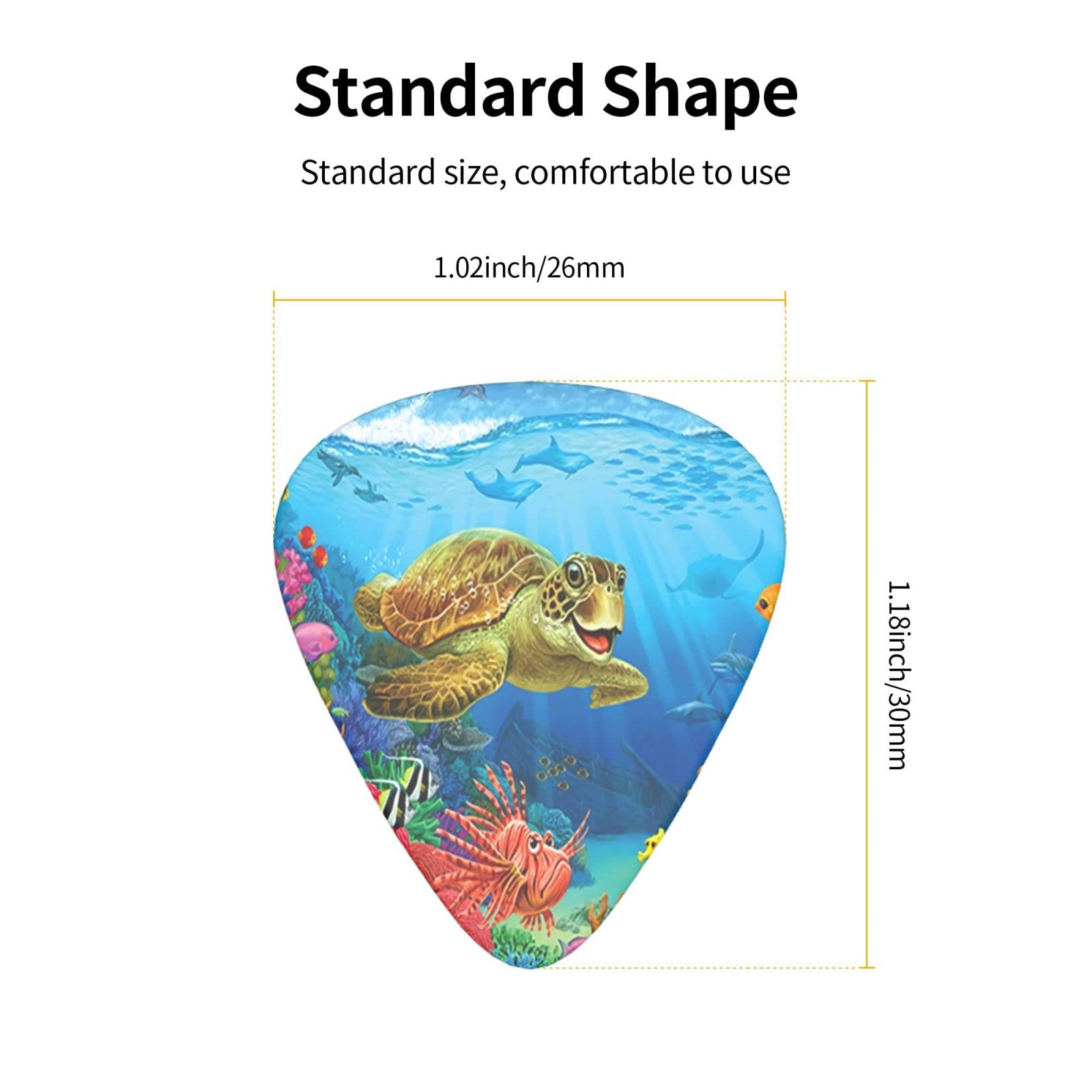 Snapklik.com : Sea Turtle Guitar Picks For Electric Guitar Kids Blue 12 ...