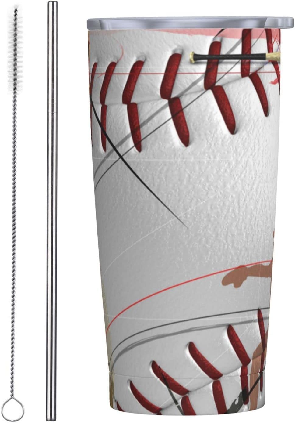 Amazon | 600ml タンブラー 蓋つき 人気 野球 スポーツ マグカップ ステンレス コーヒーカップ コンビニマグ 大容量 ビール コーヒー 保温 保冷 持ち運び カップ 直飲み ...