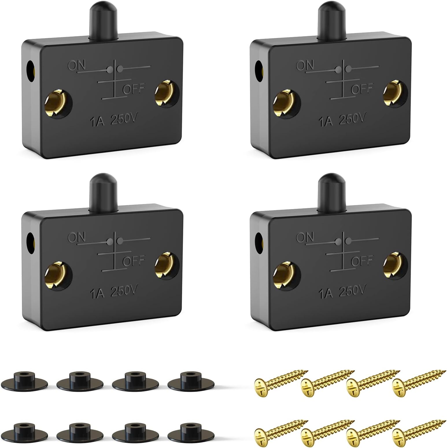 4 pcs Cabinet Door Switch,Closet Light Switch for Wardrobe Applicable ...