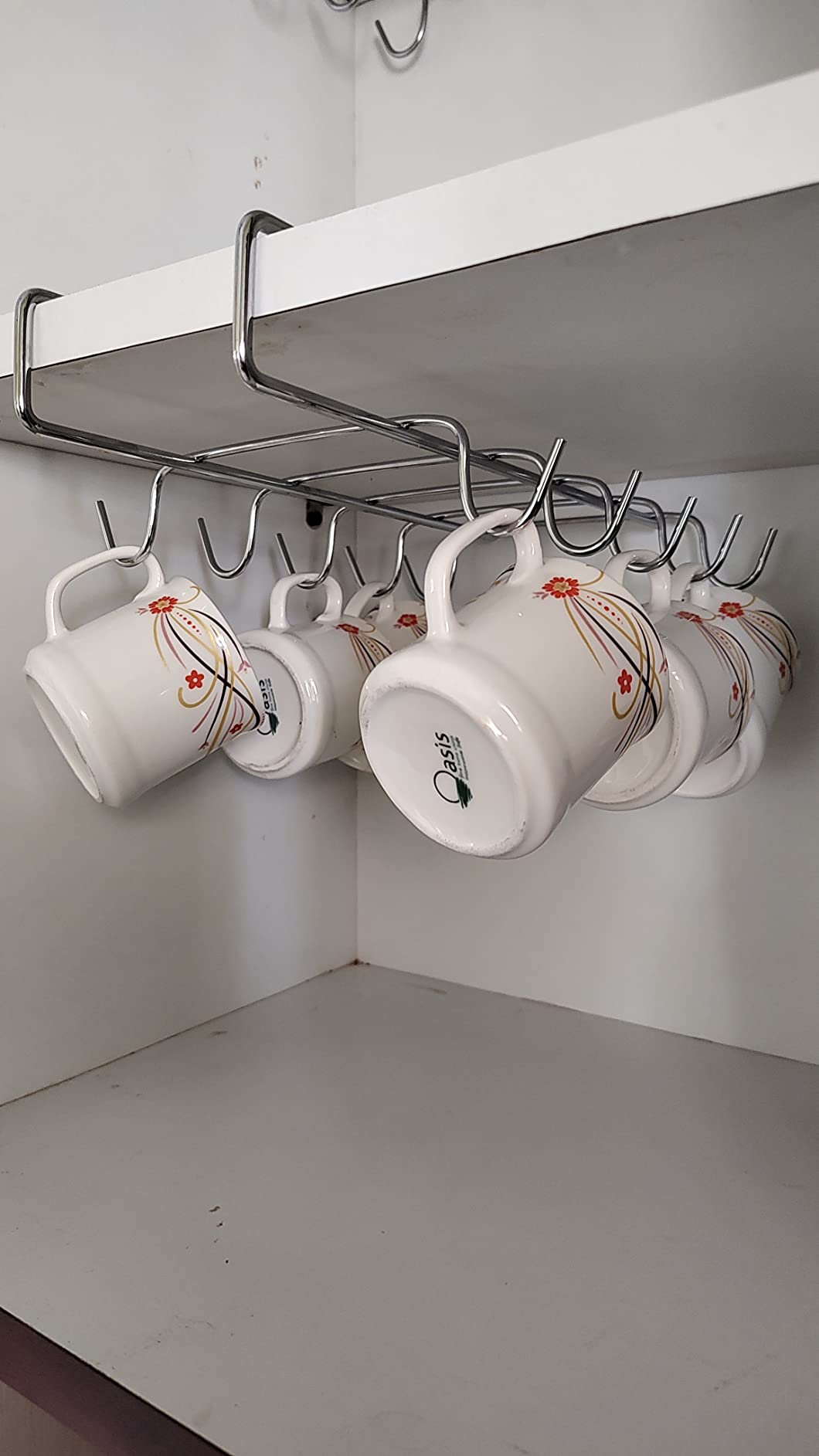 Buy HOME CUBE 1 Pc Multifunction Under Shelf Coffee Mug Cup Holder Rack ...