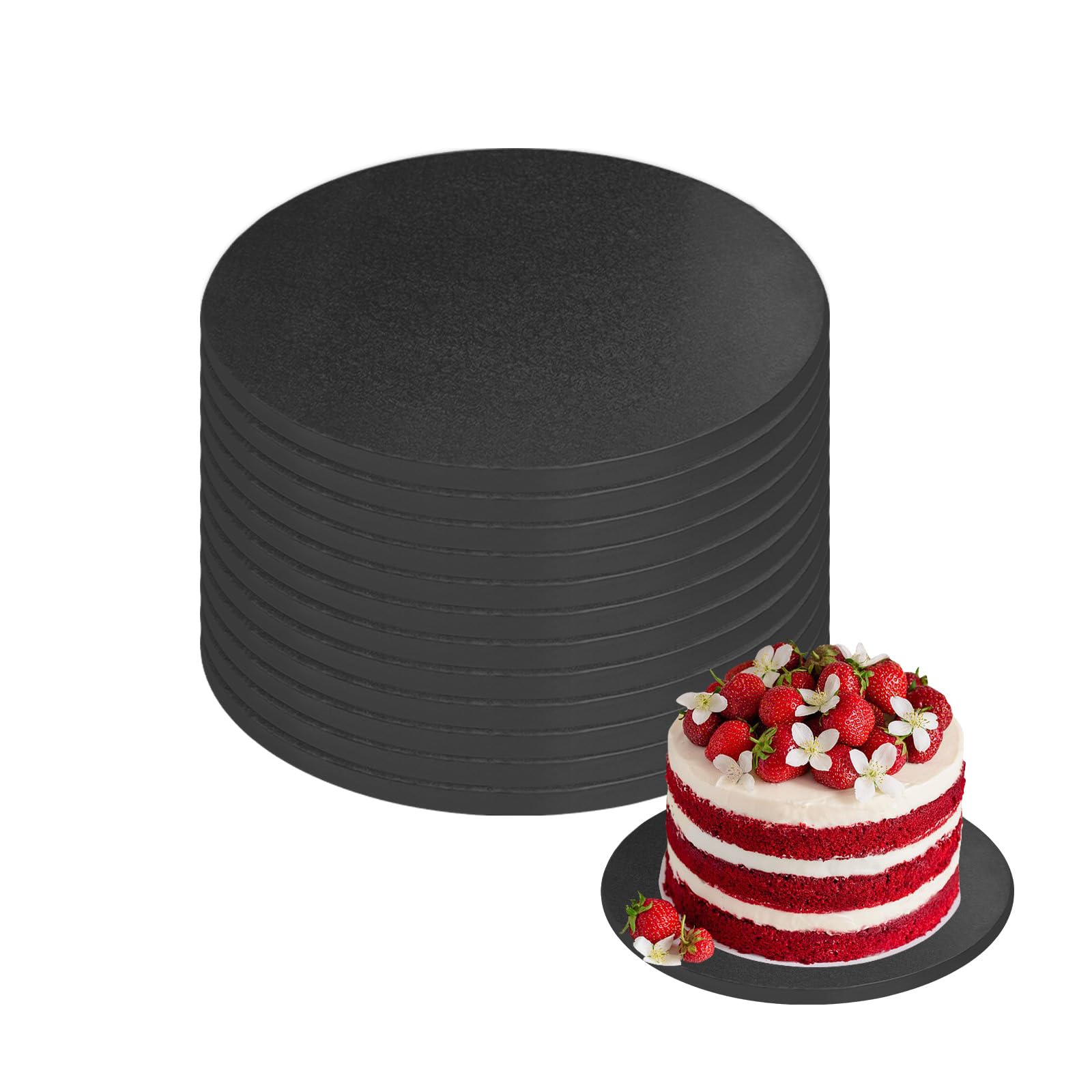 Amazon.com: Aumodizzy 12 PCS Cake Drums, 1/2 Inch Thick 12 Inch Round ...