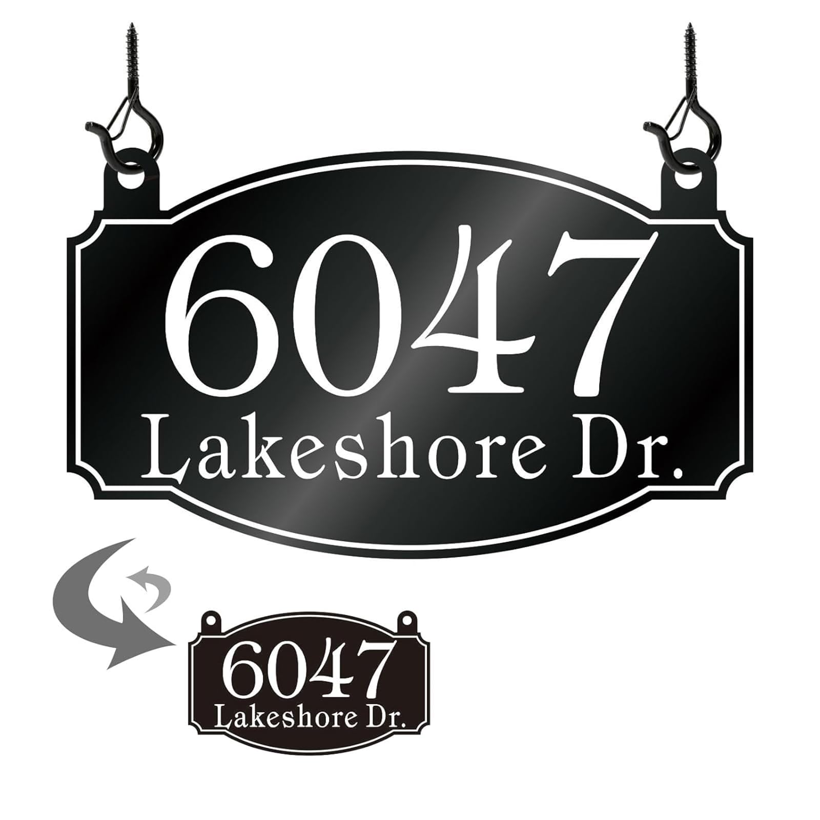 Amazon.com: Mailbox Number Sign Plaque Hanging - Reflective Mailbox ...