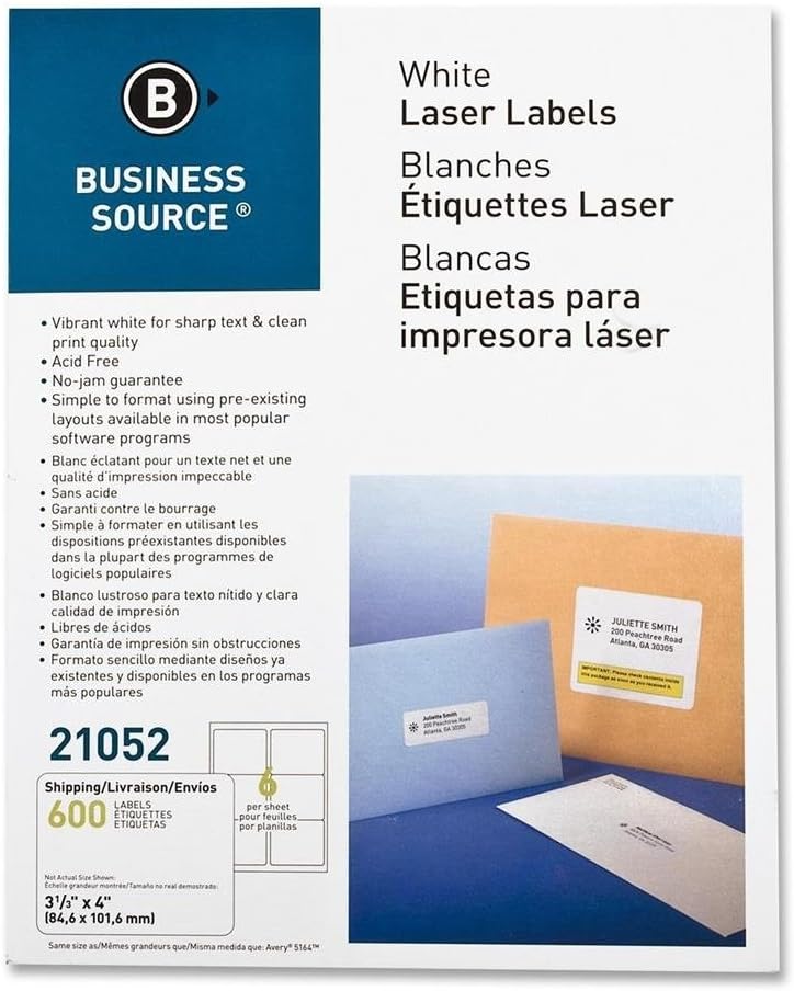 Amazon.com : Avery 8161 Inkjet Labels, Mailing, 1-Inch x4-Inch, 500/PK ...