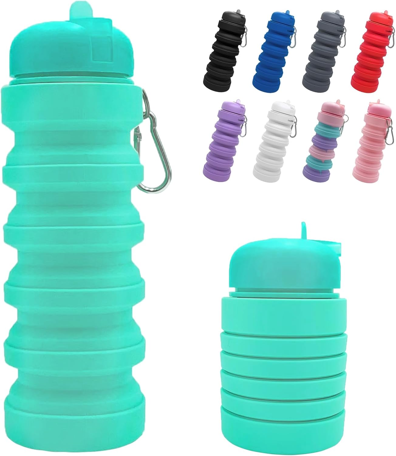 Amazon.com: Luuttle Collapsible Travel Water Bottle Reusable Robin Egg ...