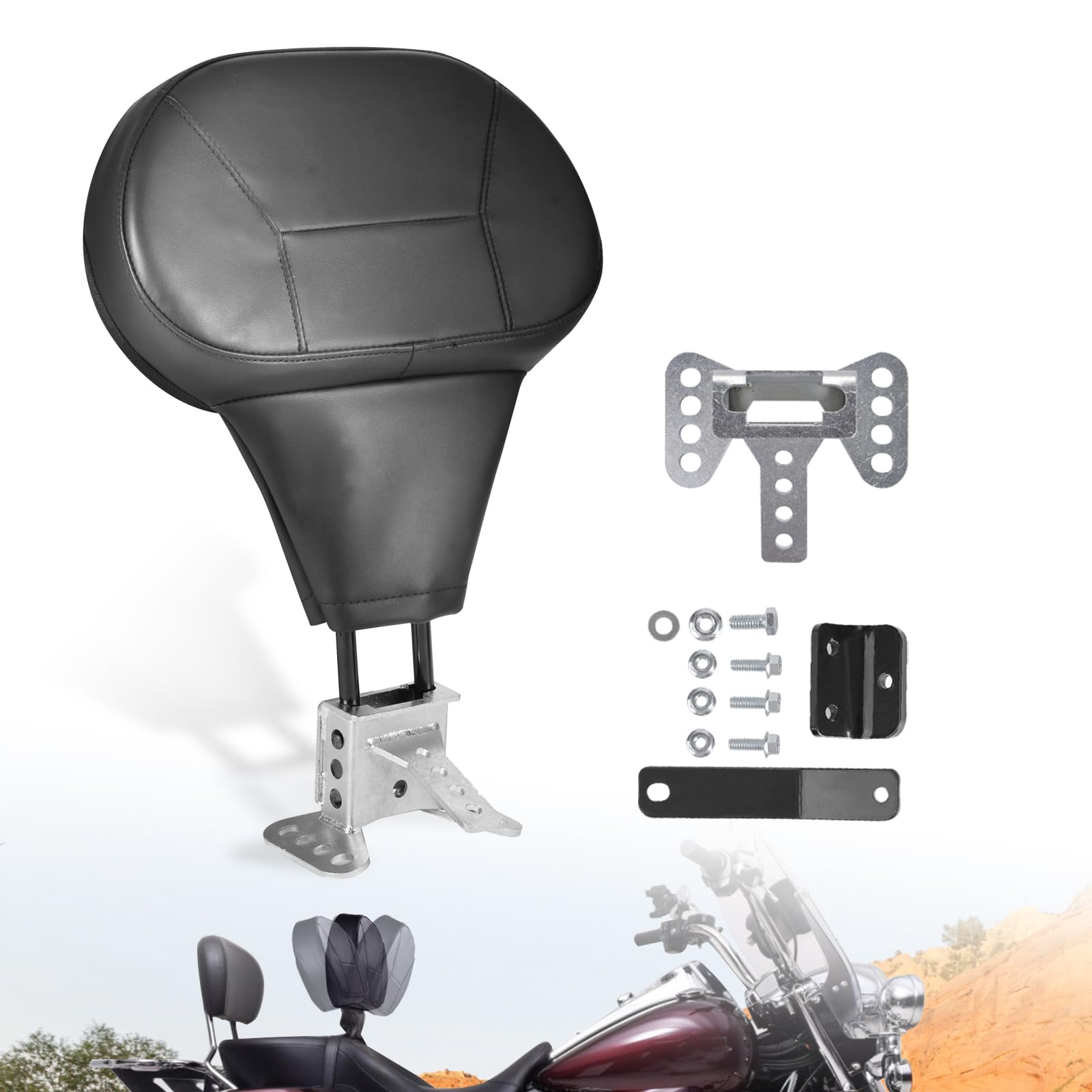 Snapklik.com : Detachable Rider Backrest Fit For Harley Touring Street ...