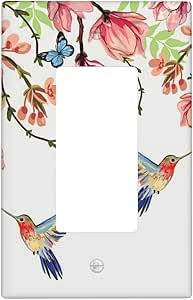 Hummingbird Butterfly Magnolia Single Rocker Light Switch Plate ...