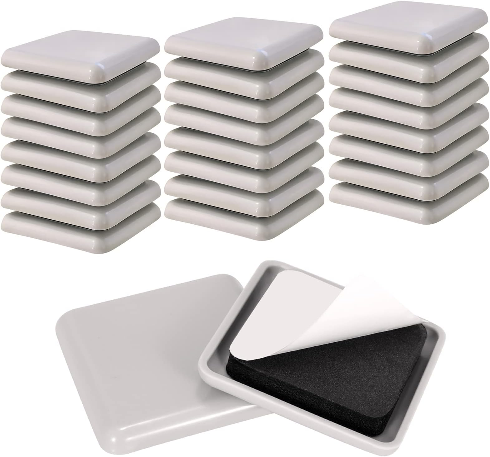 Amazon.com: MY MIRONEY Rectangle Self-Stick Furniture Sliders 1.4" x 1 ...