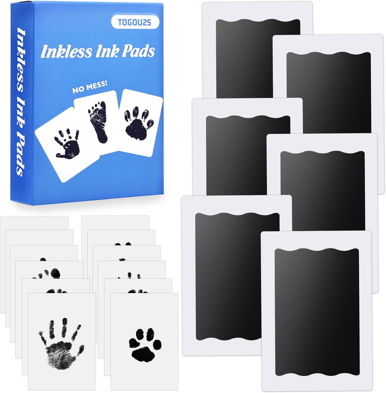 VPPIK Baby Handprint and Footprint Kit - 2 baby Inkless Print pads, 4 ...