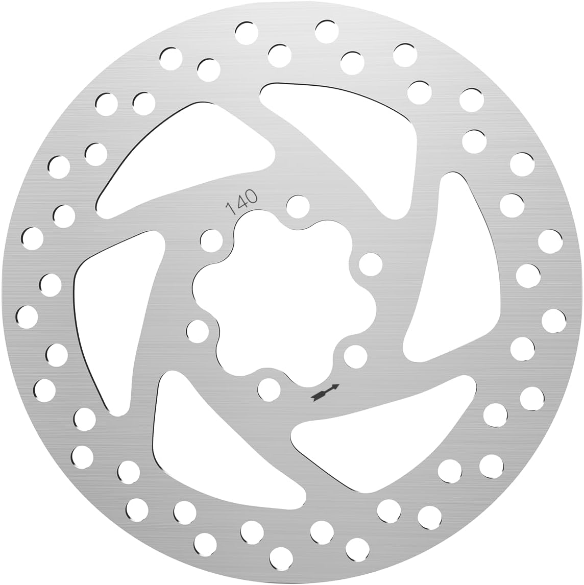 Amazon.com: stio 140mm Scooter Brake Disc Rotor Pad 6 Holes Rounded ...