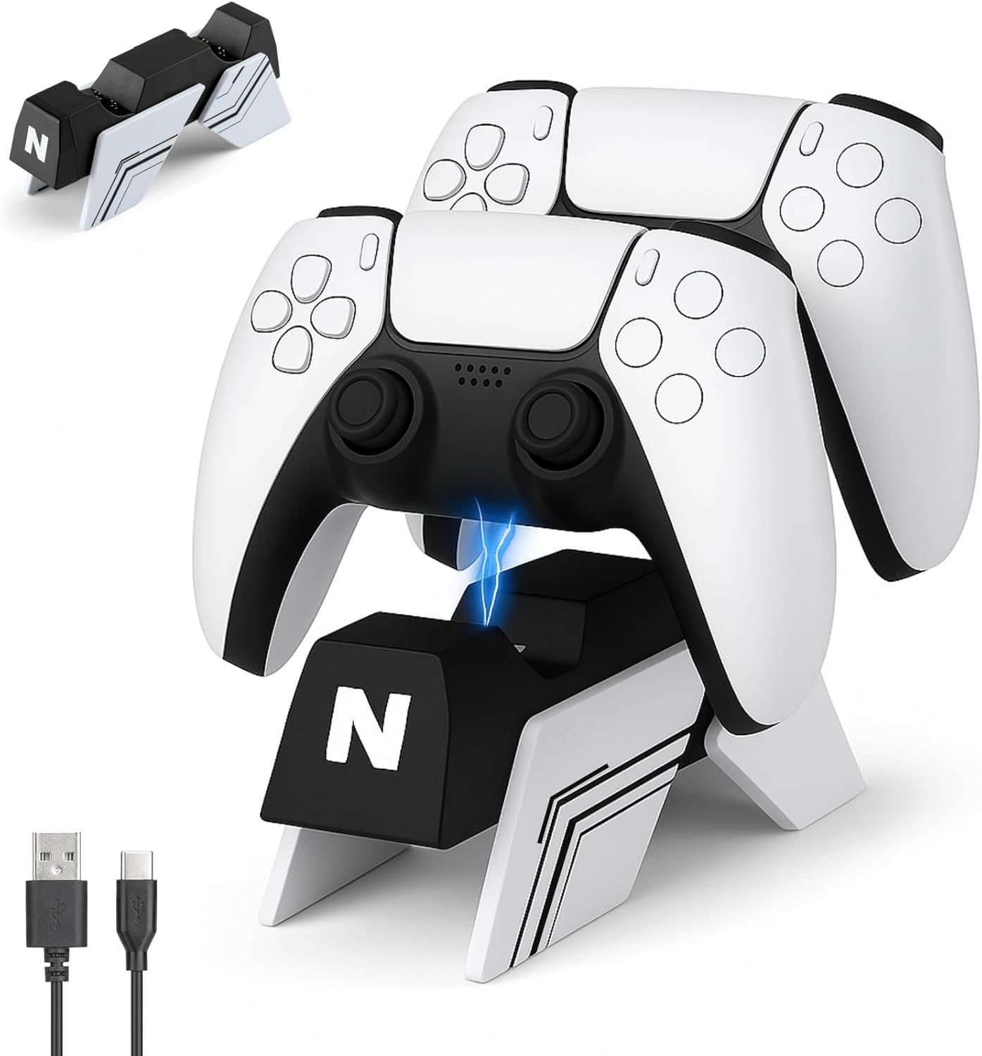 Amazon.com: NiTHO PS5 Controller Charger for Dual-Slot Fast Charging ...