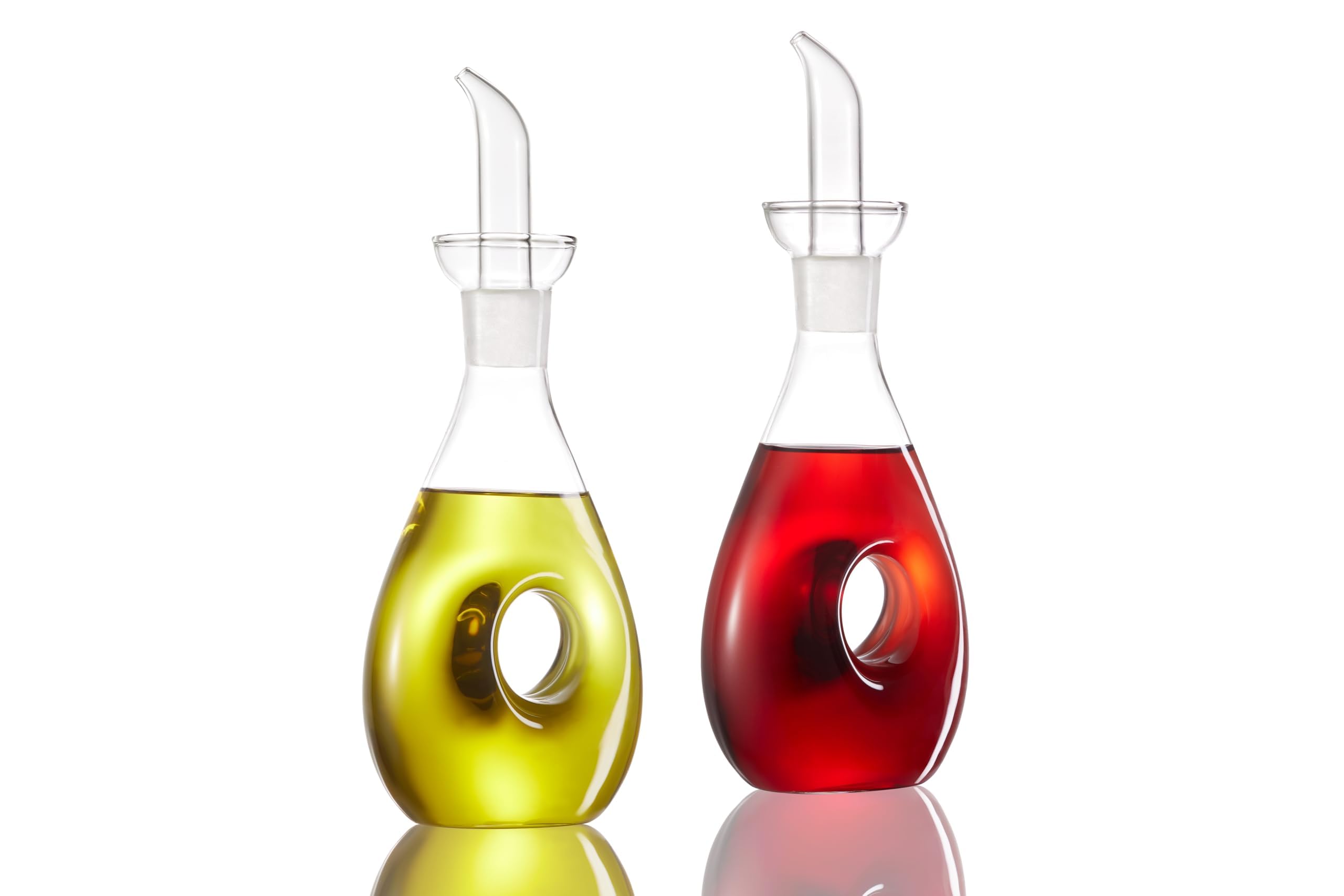 Amazon.com: Oil and Vinegar Dispenser Set -14 oz Glass Oil Dispenser ...