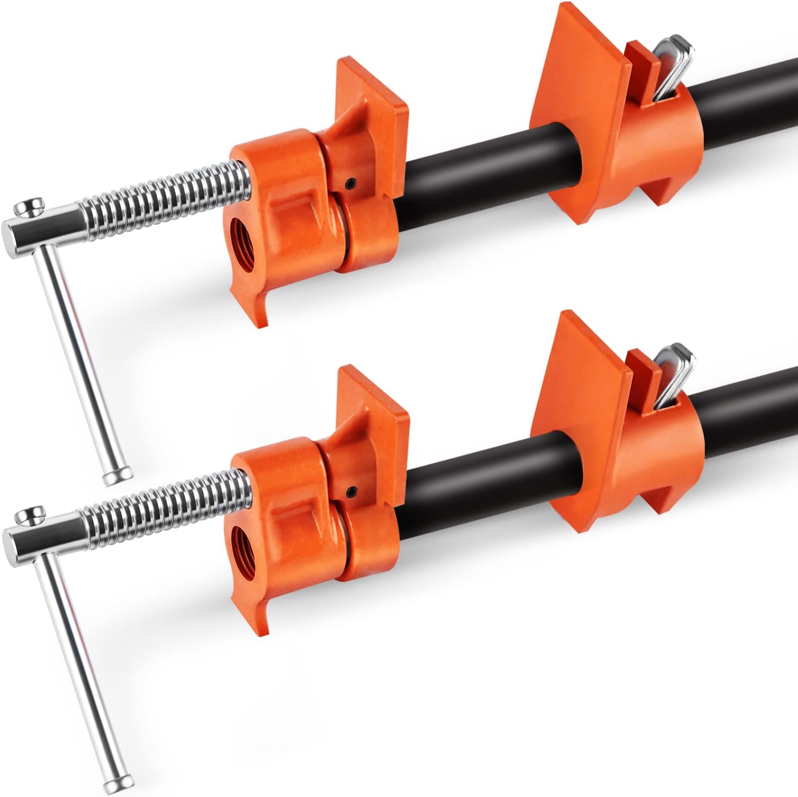 YaeTek (4 Pack) 1/2" Wood Gluing Pipe Clamp Set Heavy Duty Woodworking ...