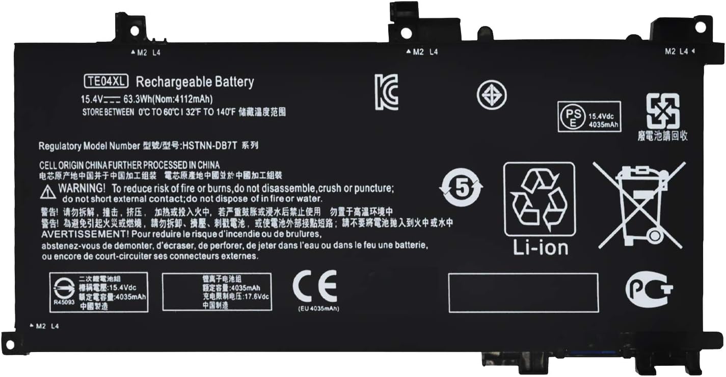 Amazon.com: Emaks TE04XL Battery for HP Owmen 15-ax200:15-ax250wm 15 ...