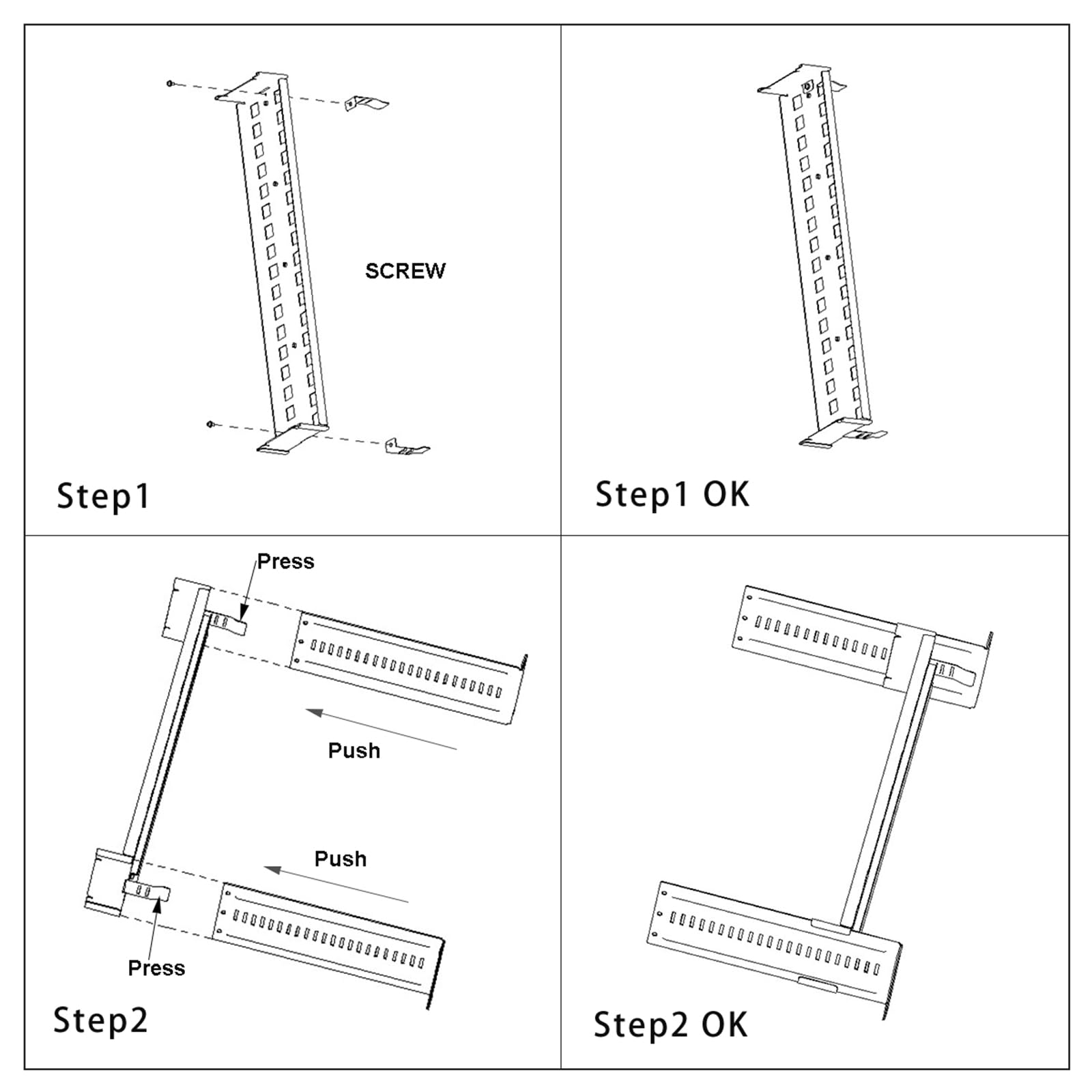 Snapklik.com : 19 Inches Adjustable Rack Mount DIN Rail Bracket For ...