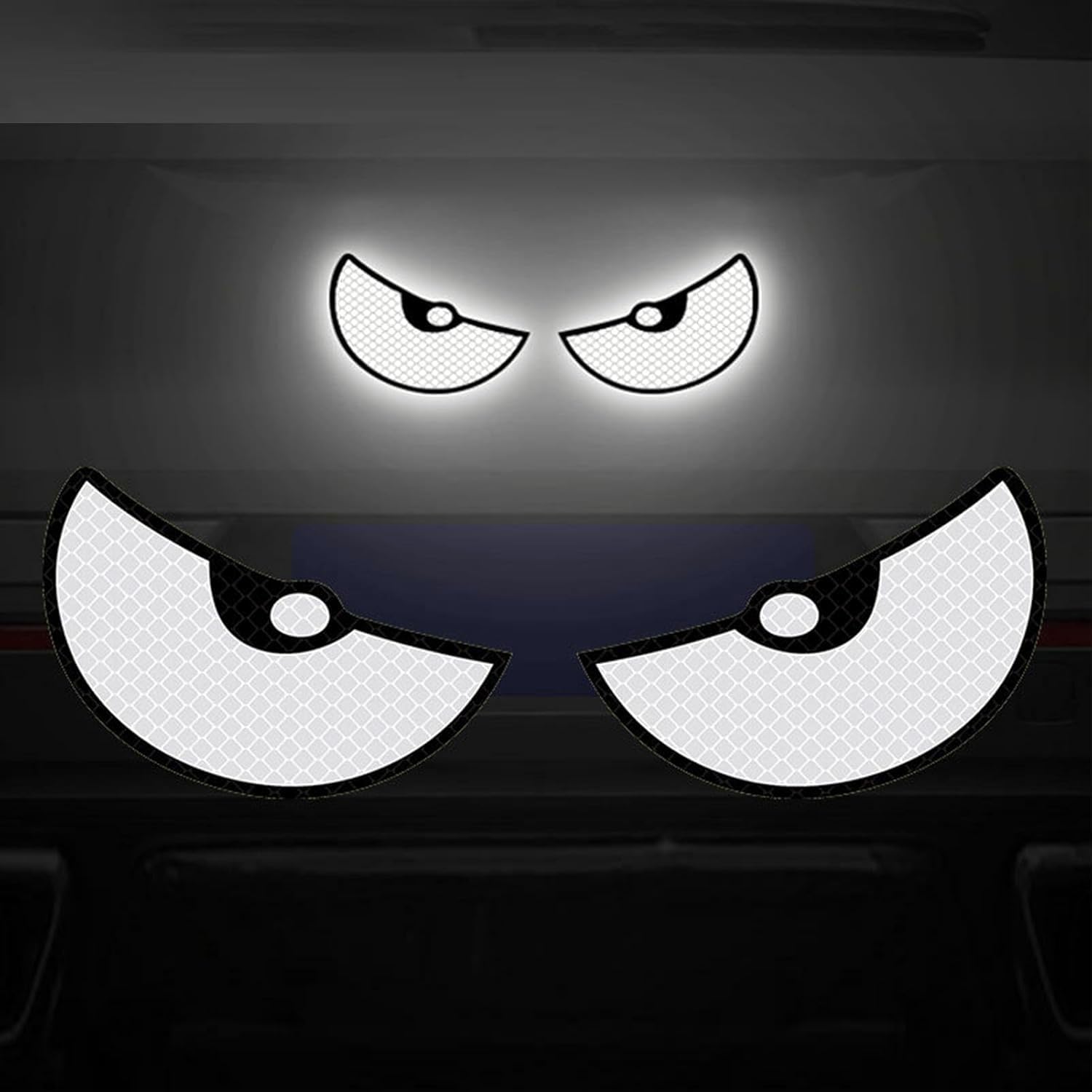 Monster Eyes Car Reflective Sticker (Glow in Dark) Tape Cute Sticker ...