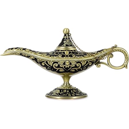 Amazon.com: Sunmall Vintage Legend Aladdin Lamp Magic Genie Wishing ...