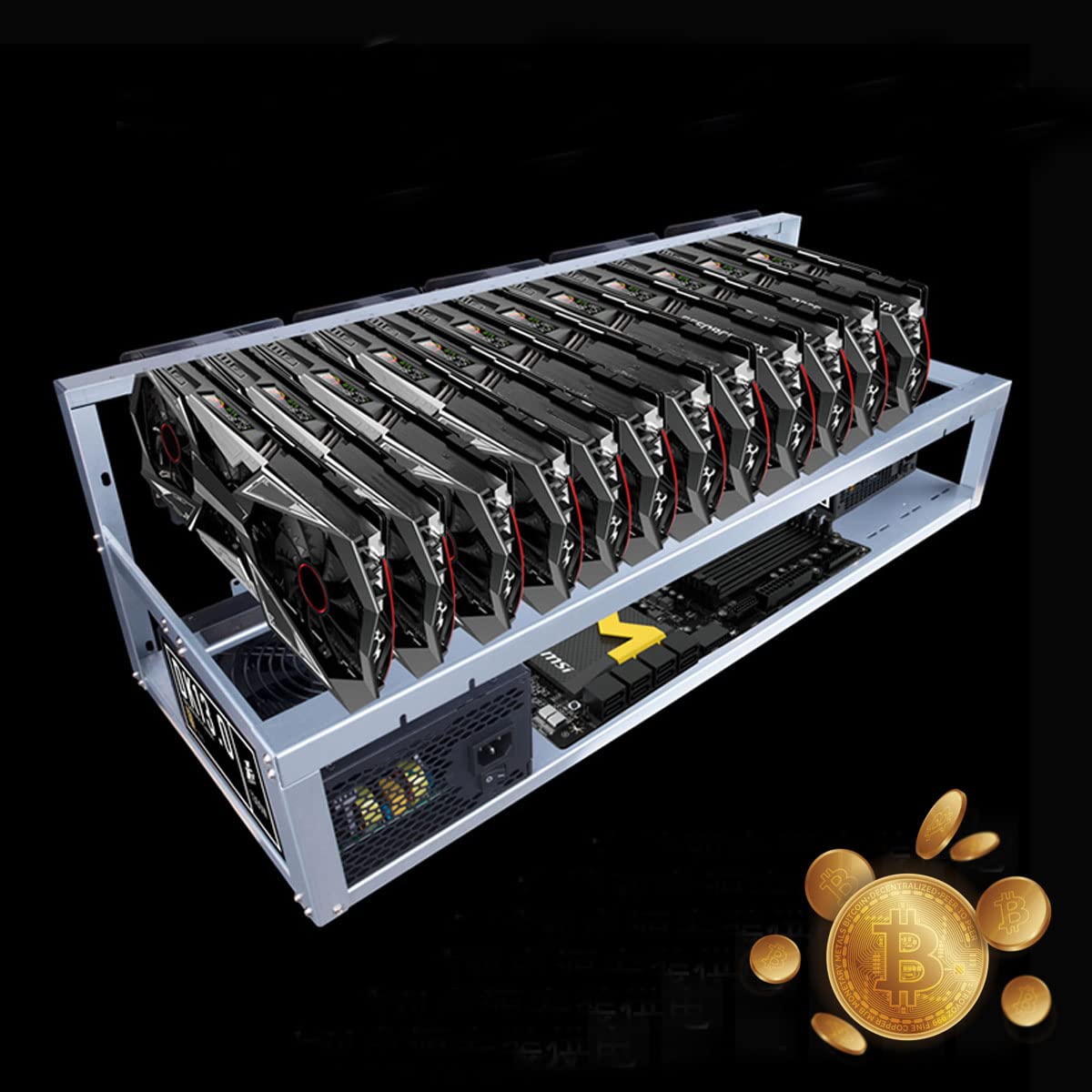 Ycrd 8 12 Gpu Frame Open Air Chassis Mining Frame | Desertcart Kenya