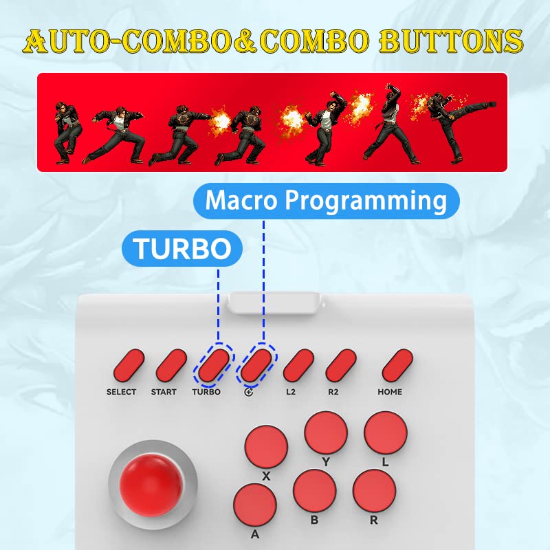 Arcade Stick, arVin Wireless Arcade Fighting Joystick for iOS/Android ...