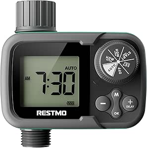RESTMO Sprinkler Timer, Water Timer for Garden Hose, Outdoor Faucet ...
