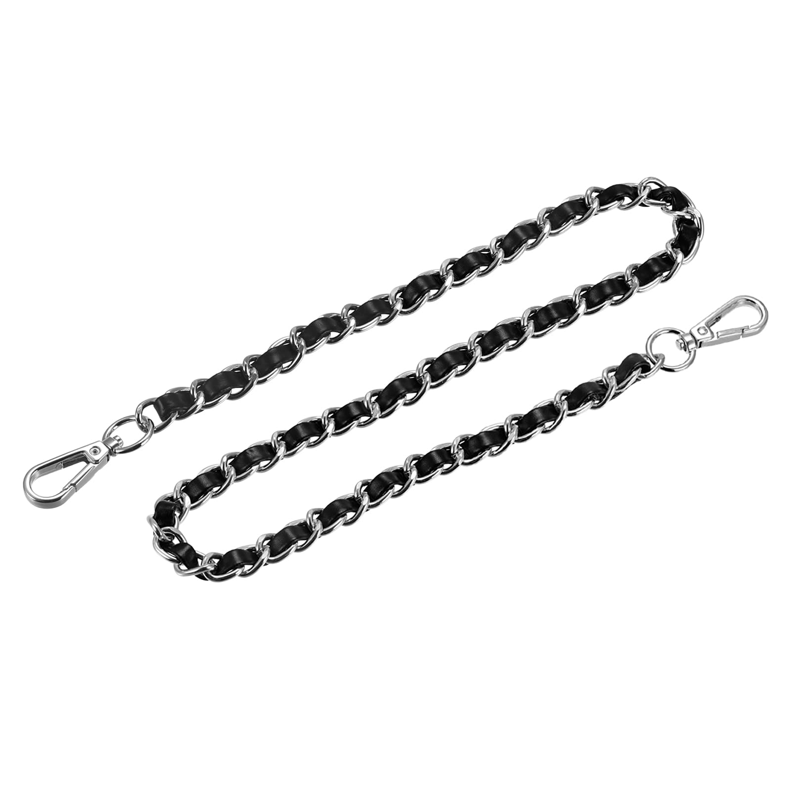 Amazon.com: uxcell Purse Chain Strap, 39" Leather Iron Flat Chain Strap ...