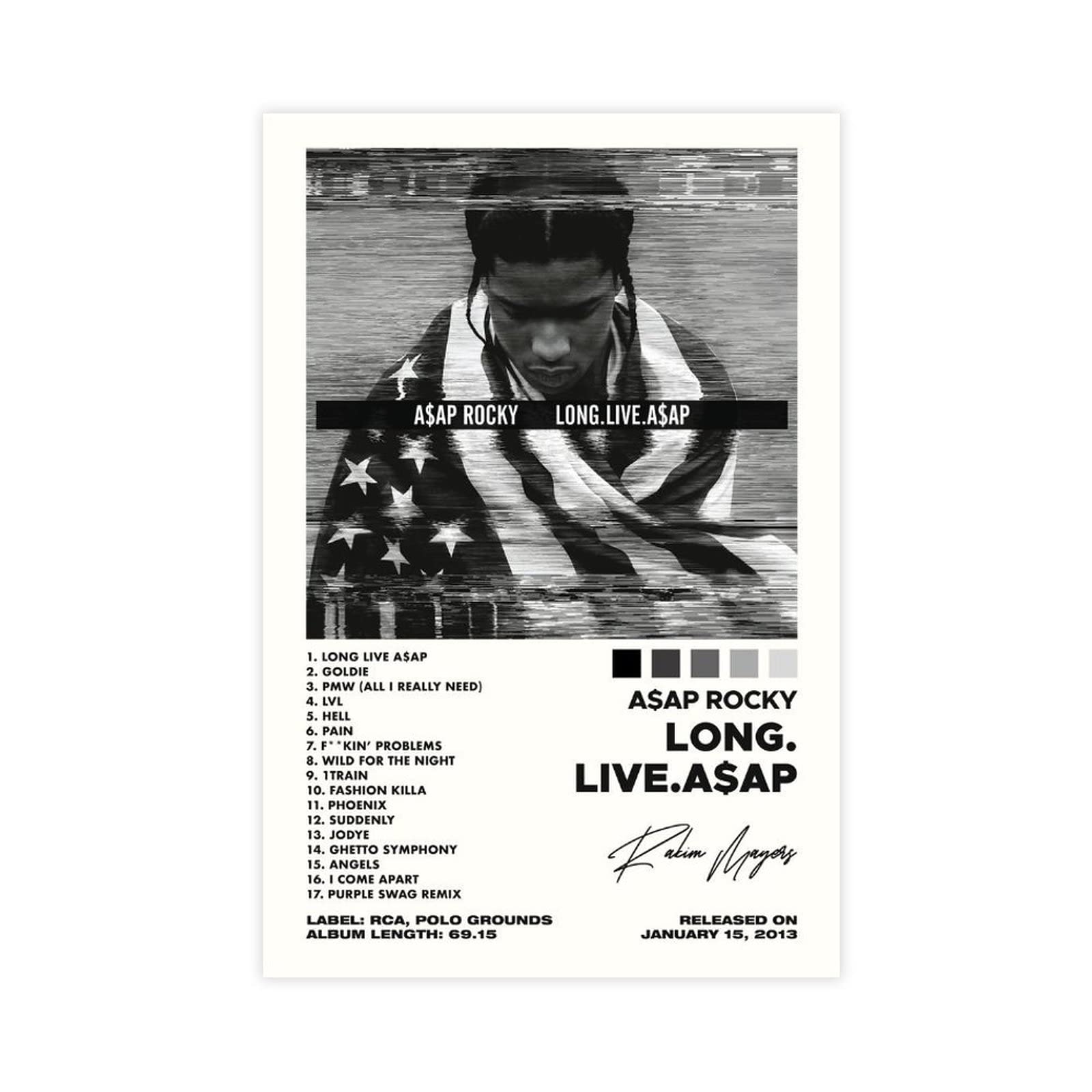 Amazon.com: Long Live A$AP Poster - A$AP Rocky Limited Poster Canvas ...
