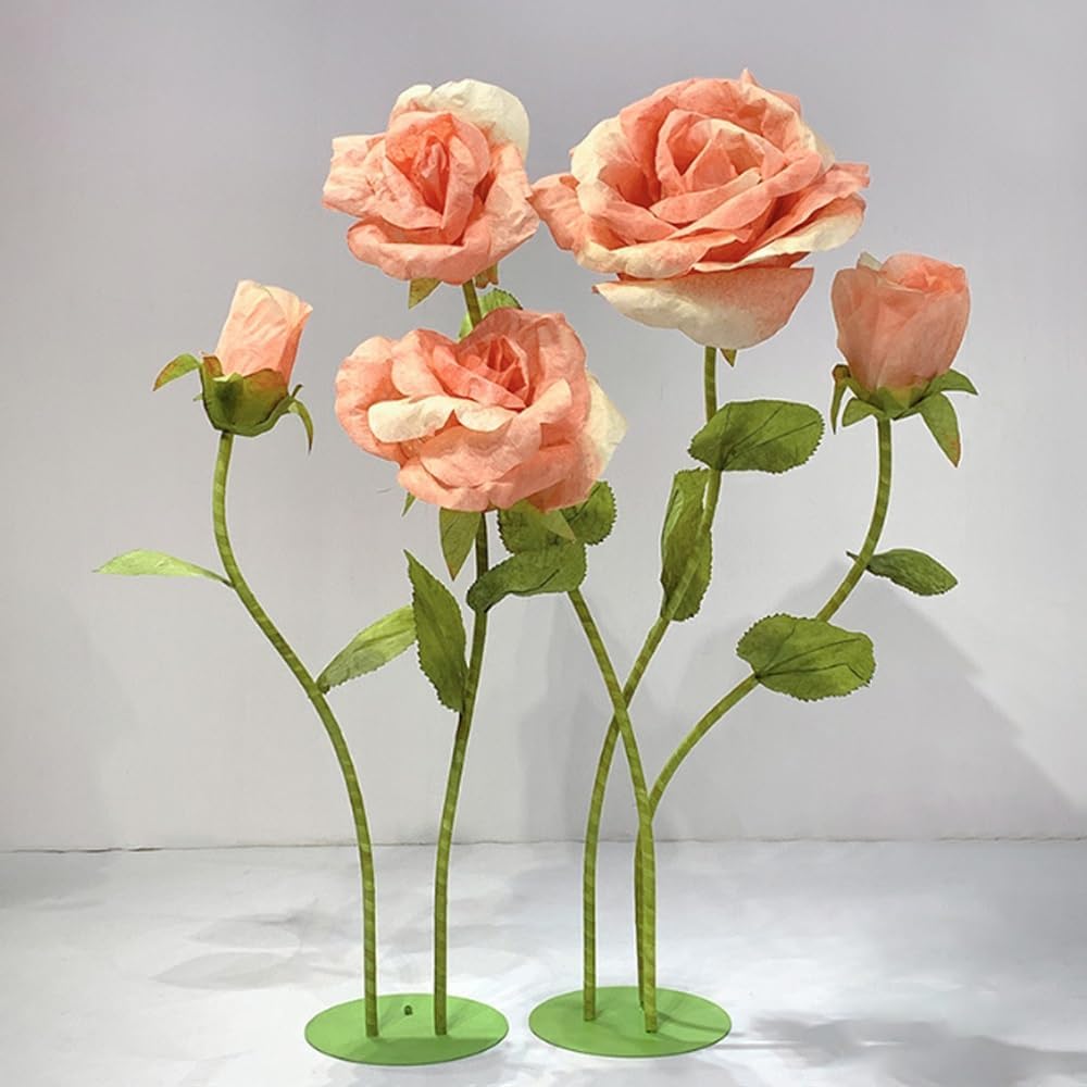Amazon.com: Giant Flowers for Decoration, 5Pcs Set Large Flowers with ...