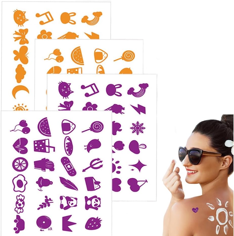 Mysapes Sunny Patch,UV Detection Stickers for Sunscreen, UV Detecting ...