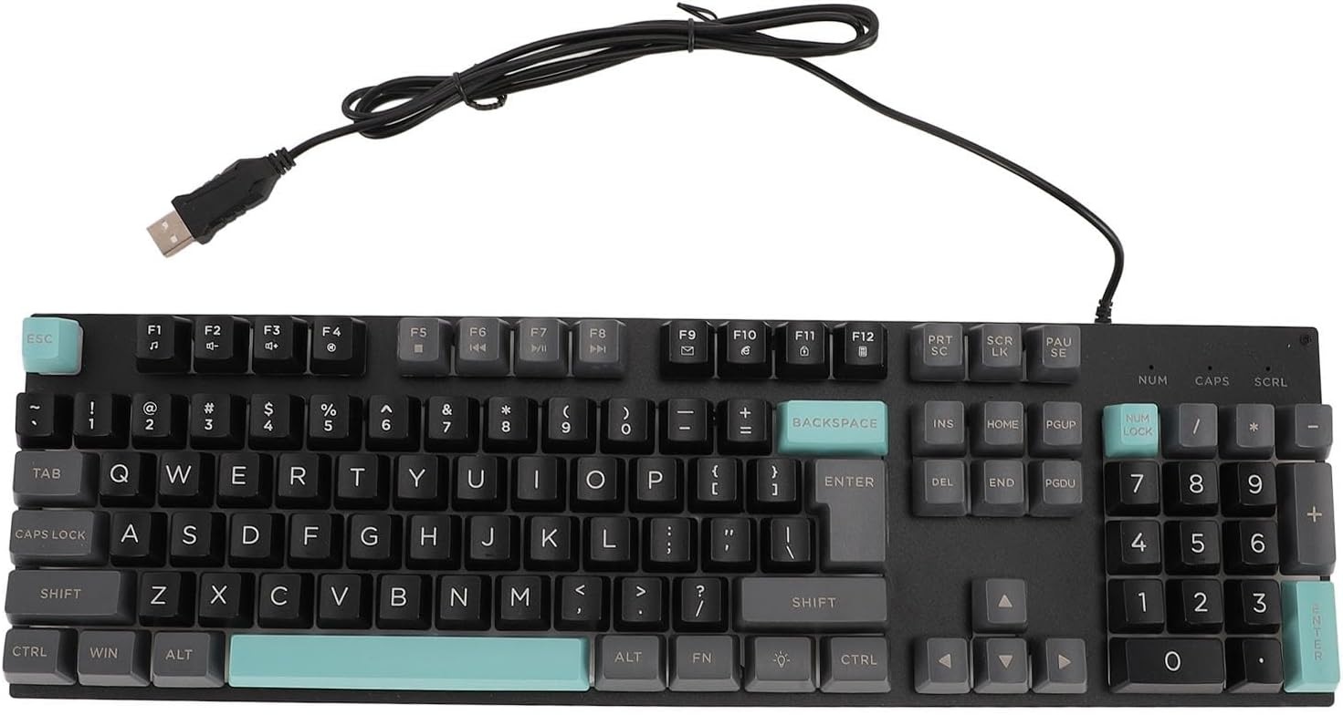 Large Print Backlit Keyboard, Quiet USB Wired Lighted Computer Keyboard ...