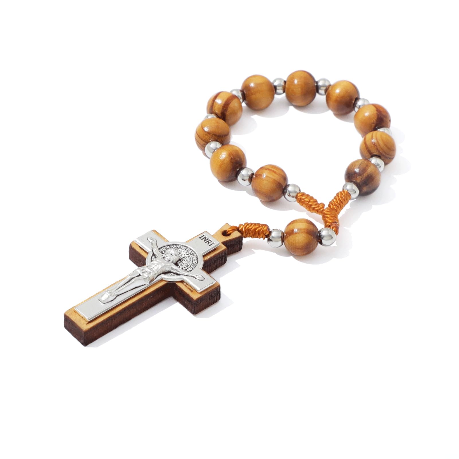 Snapklik.com : 12 PCS One Decade Wooden Rosary Beads Catholic Prayer ...