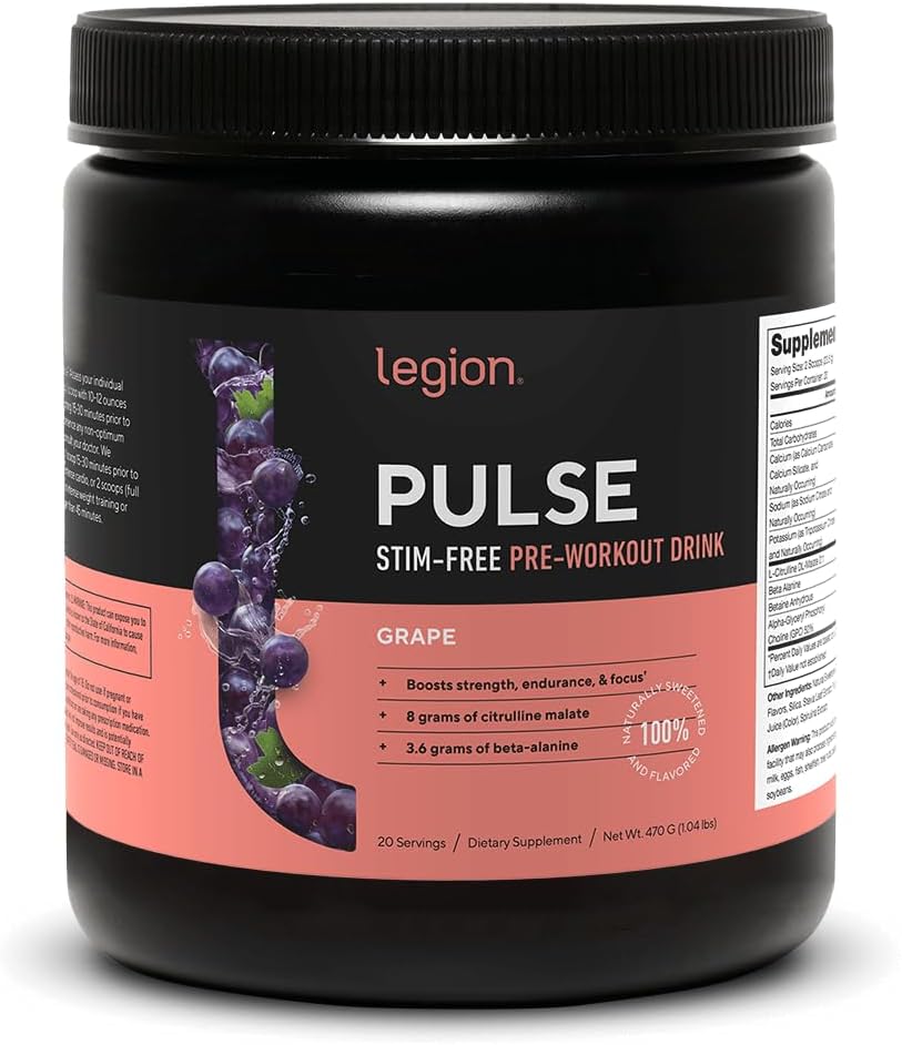 Amazon.com: LEGION Pulse Pre Workout Supplement - All Natural Nitric ...