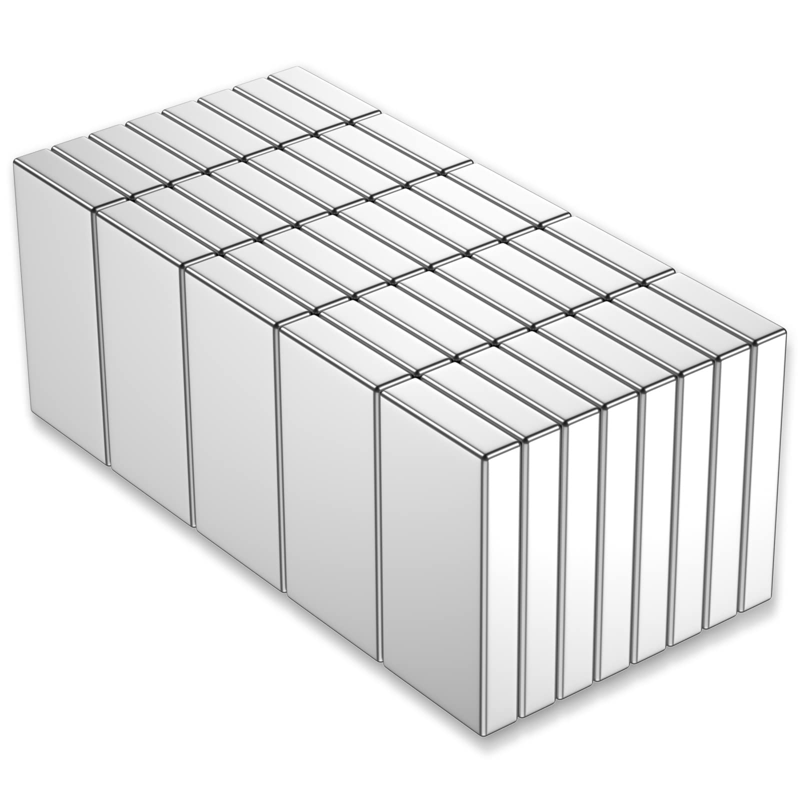 Snapklik.com : 40Pcs Rare Earth Magnets Bars, Rectangular Metal Small ...