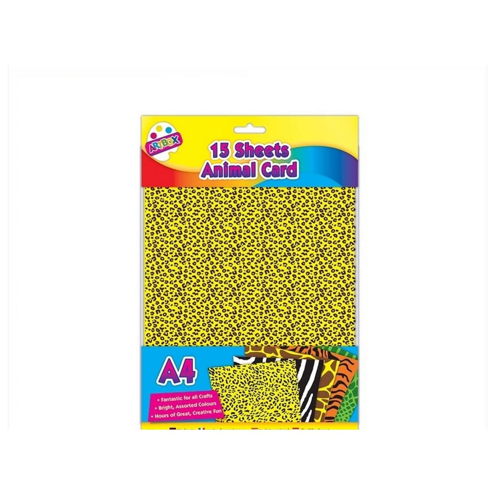 15 Sheets Animal Prints Craft Cards : Amazon.co.uk: Stationery & Office ...