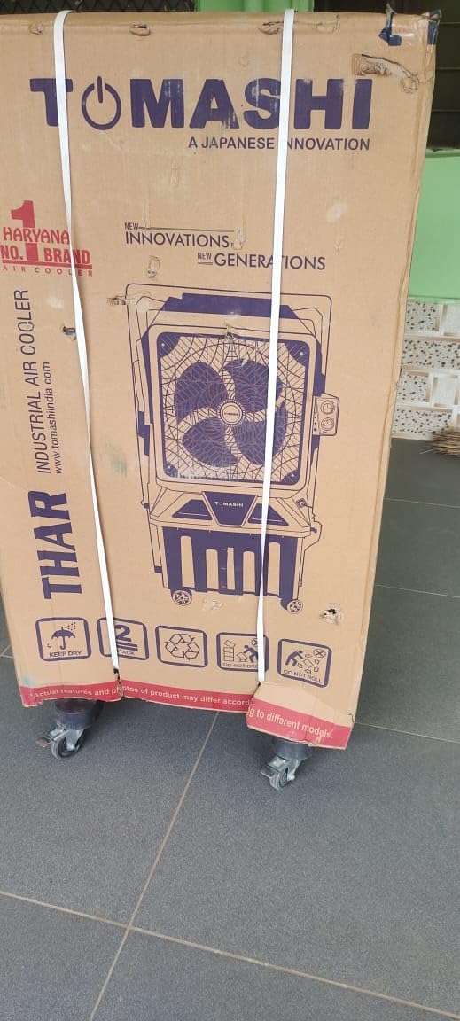 TOMASHI THAR 100 2024 Room Air Cooler|75L Water Tank|38mm Heat Sink ...