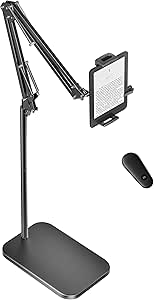 Amazon.com: Floor Stand Kindle Holder with Remote Page Turner for Reading in Bed, Tablet Stand ...