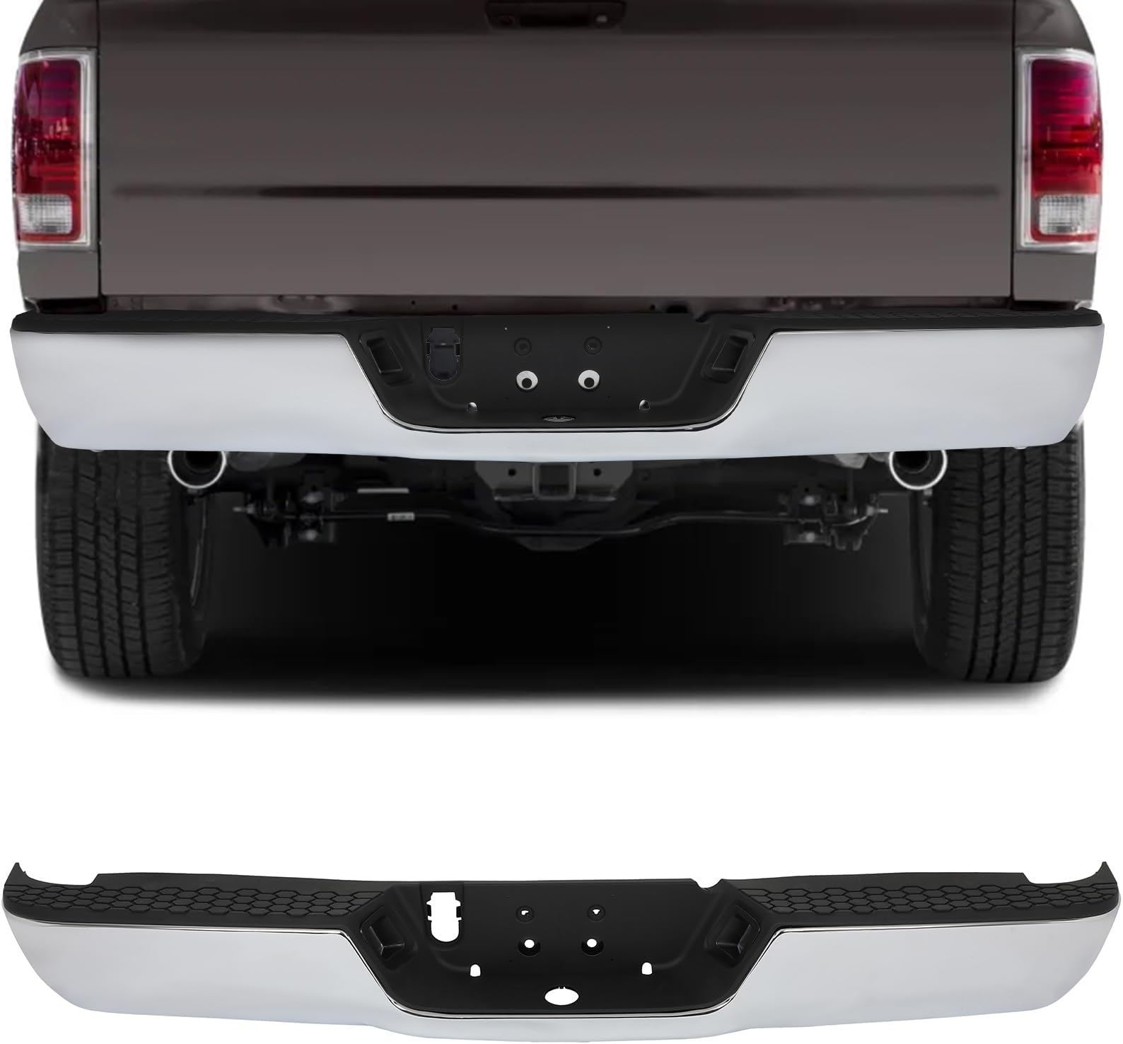 Amazon.com: FINDAUTO Rear Step Bumper Fit for 2009-2010 for Dodge Ram ...
