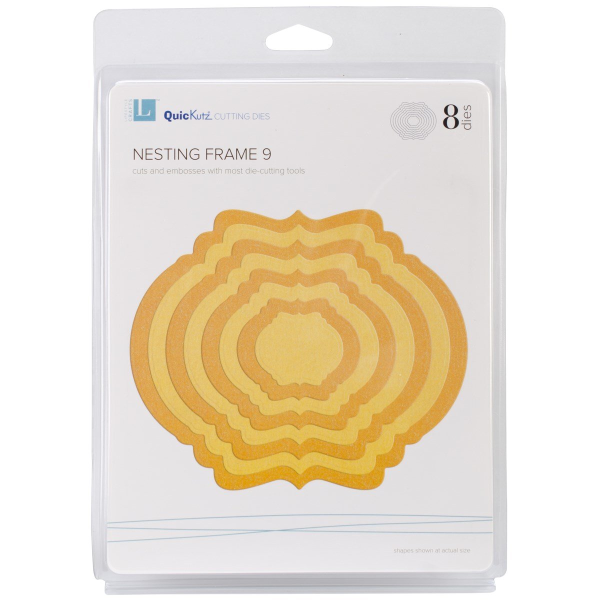 Amazon.com: QuicKutz Lifestyle Crafts Nesting Frame 9 Cookie Cutter Die Set