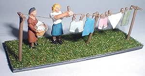 Langley Models Washing line clothes + figures OO Scale UNPAINTED Model ...