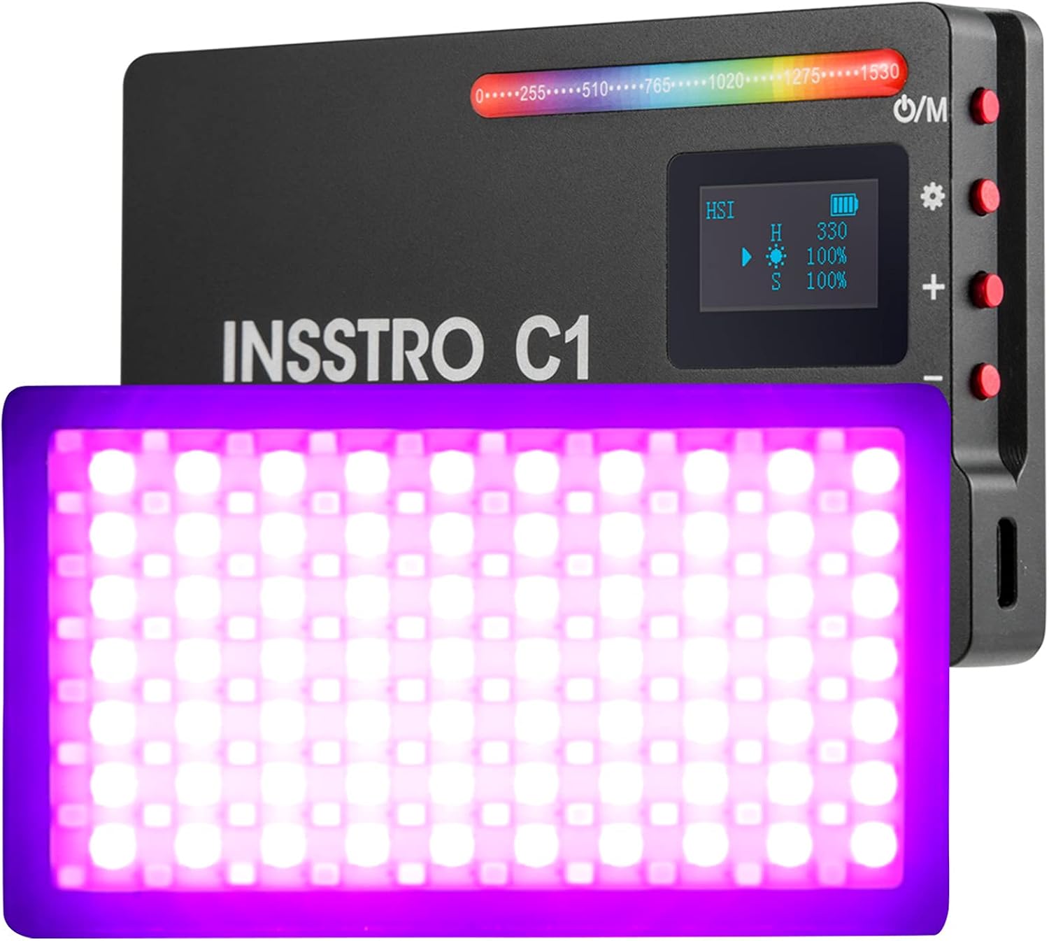 Amazon.com : INSSTRO C1 RGB LED Video Light, Full Color RGB Light for ...