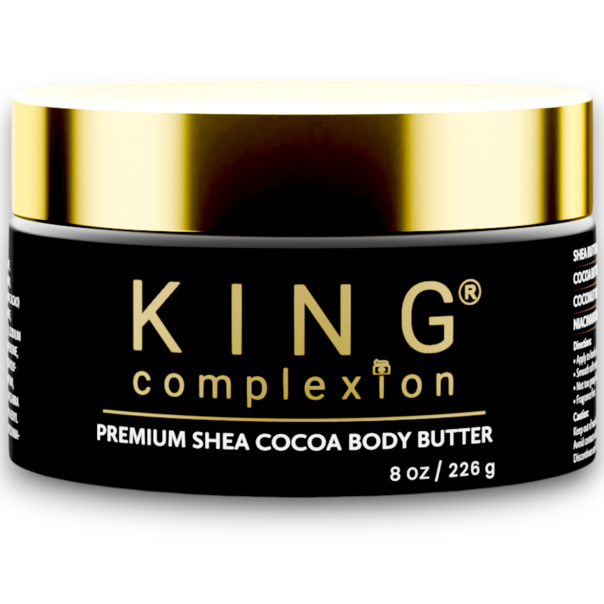 Amazon.com : KING Complexion Shea Cocoa Premium Body Butter - Organic ...