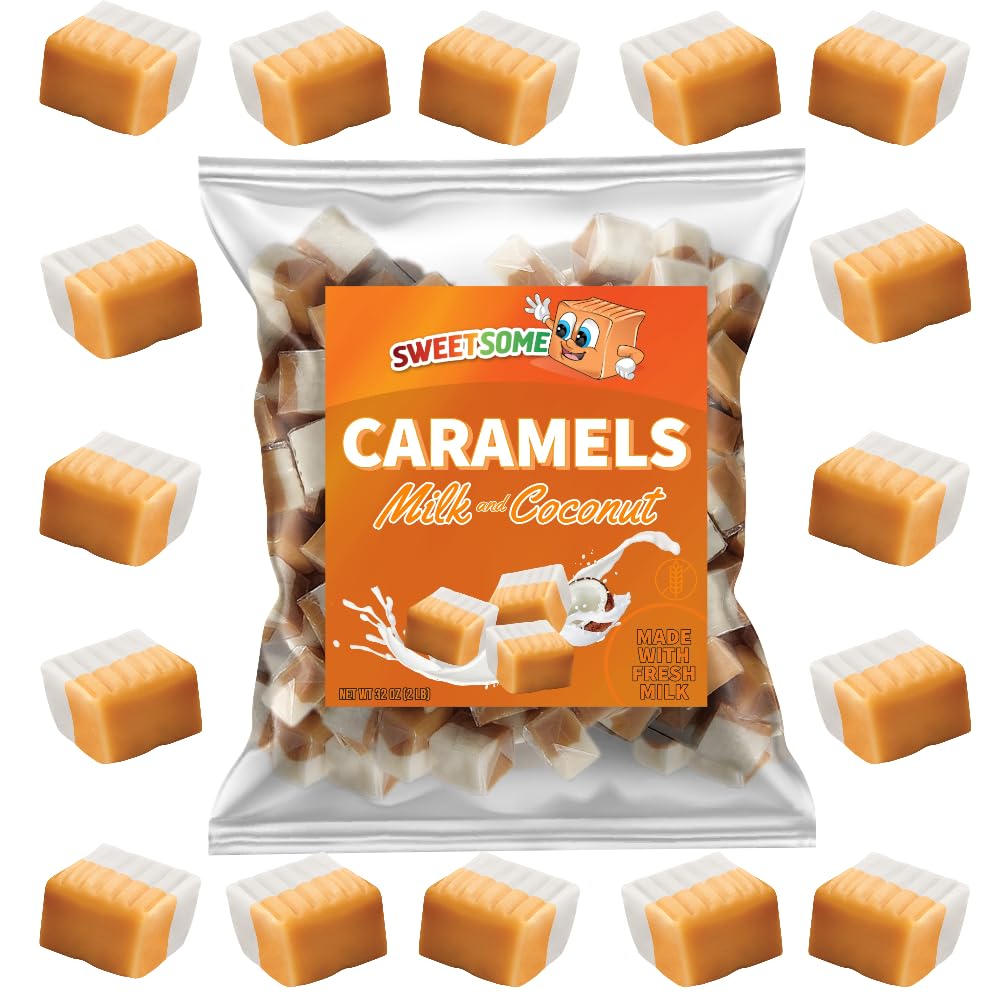 Amazon.com : SWEETSOME Caramel Squares - Milk and Coconut Caramel Candy ...