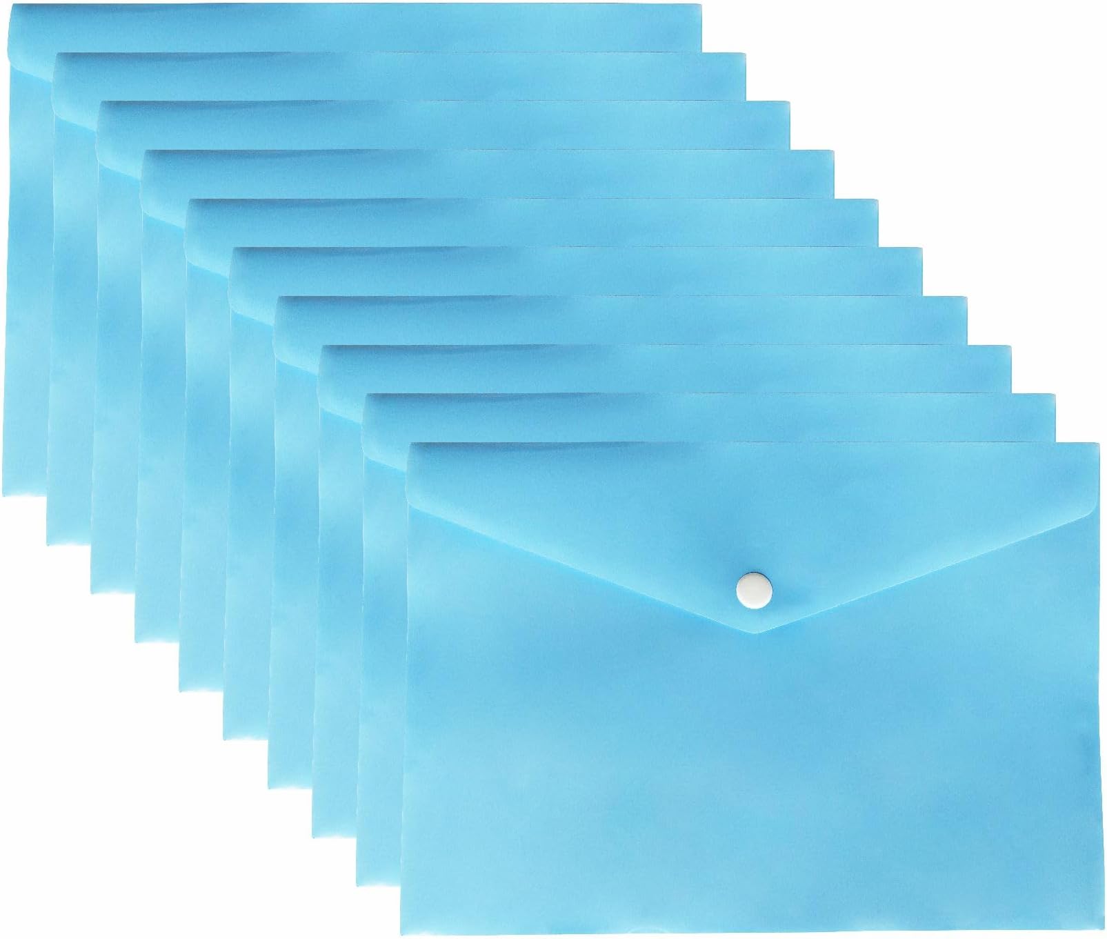 M1SS 30 Pcs A5 Pastel Blue Colour Plastic Wallets Folder Documents ...