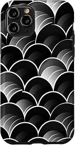 Amazon.com: iPhone 11 Pro Fish Scale Aesthetic Pattern Black And White ...