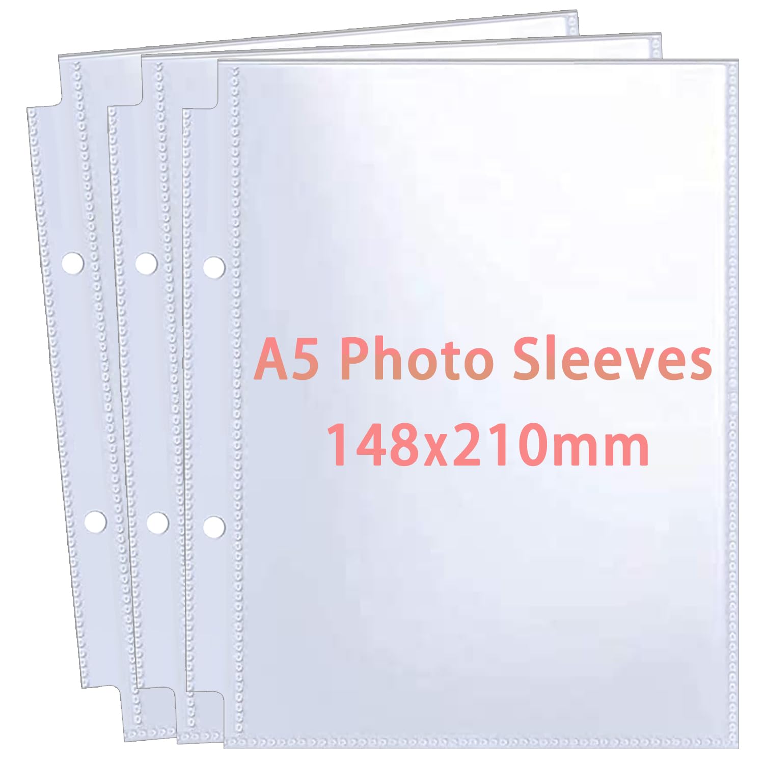 30 Pack 60 Pockets A5 Photo Sleeves for A5 2 Ring Binder/ 8 cm ...